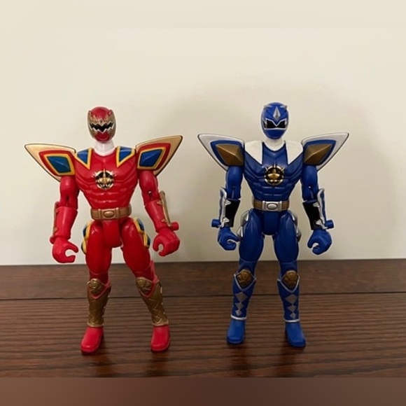 Power Ranger | Toys | Power Rangers Dino Thunder Red And Blue Rangers ...